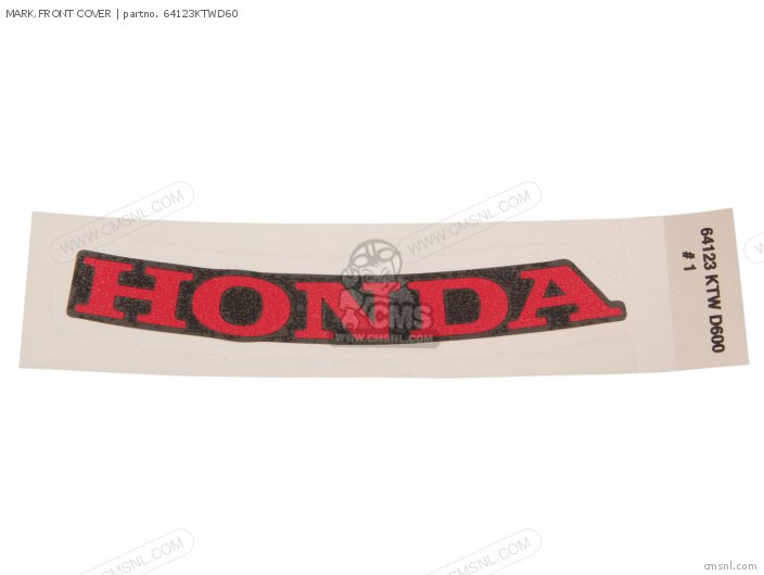 64123KTWD60: Mark,front Cover Honda - buy the 64123-KTW-D60 at CMSNL