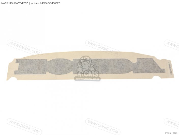 64324GCM900ZE: Mark,honda*type5* Honda - buy the 64324-GCM-900ZE at CMSNL