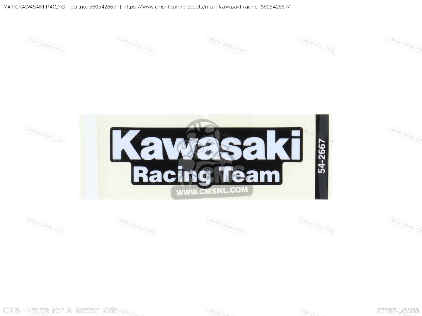 560542667: Mark,kawasaki Racing Kawasaki - buy the 56054-2667 at CMSNL