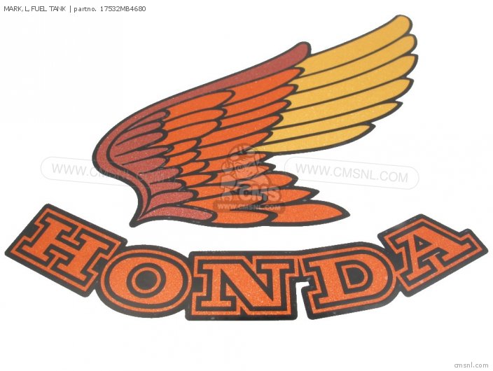 17532MB4680: Mark,l,fuel Tank Honda - buy the 17532-MB4-680 at CMSNL