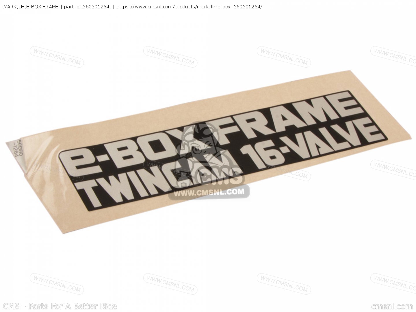 560501264: Mark,lh,e-box Frame Kawasaki - buy the 56050-1264 at CMSNL