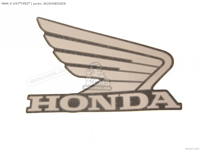 86201MJED00ZB: Mark,r Win*type2* Honda - buy the 86201-MJE-D00ZB at CMSNL