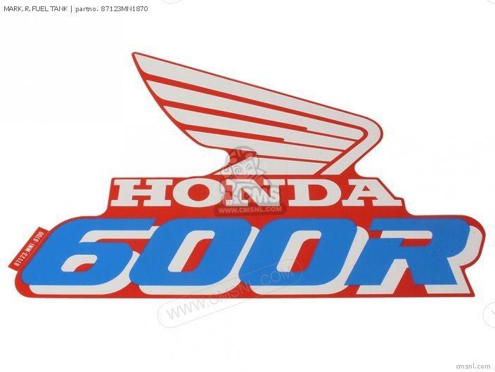 87123MN1870: Mark,r.fuel Tank Honda - buy the 87123-MN1-870 at CMSNL