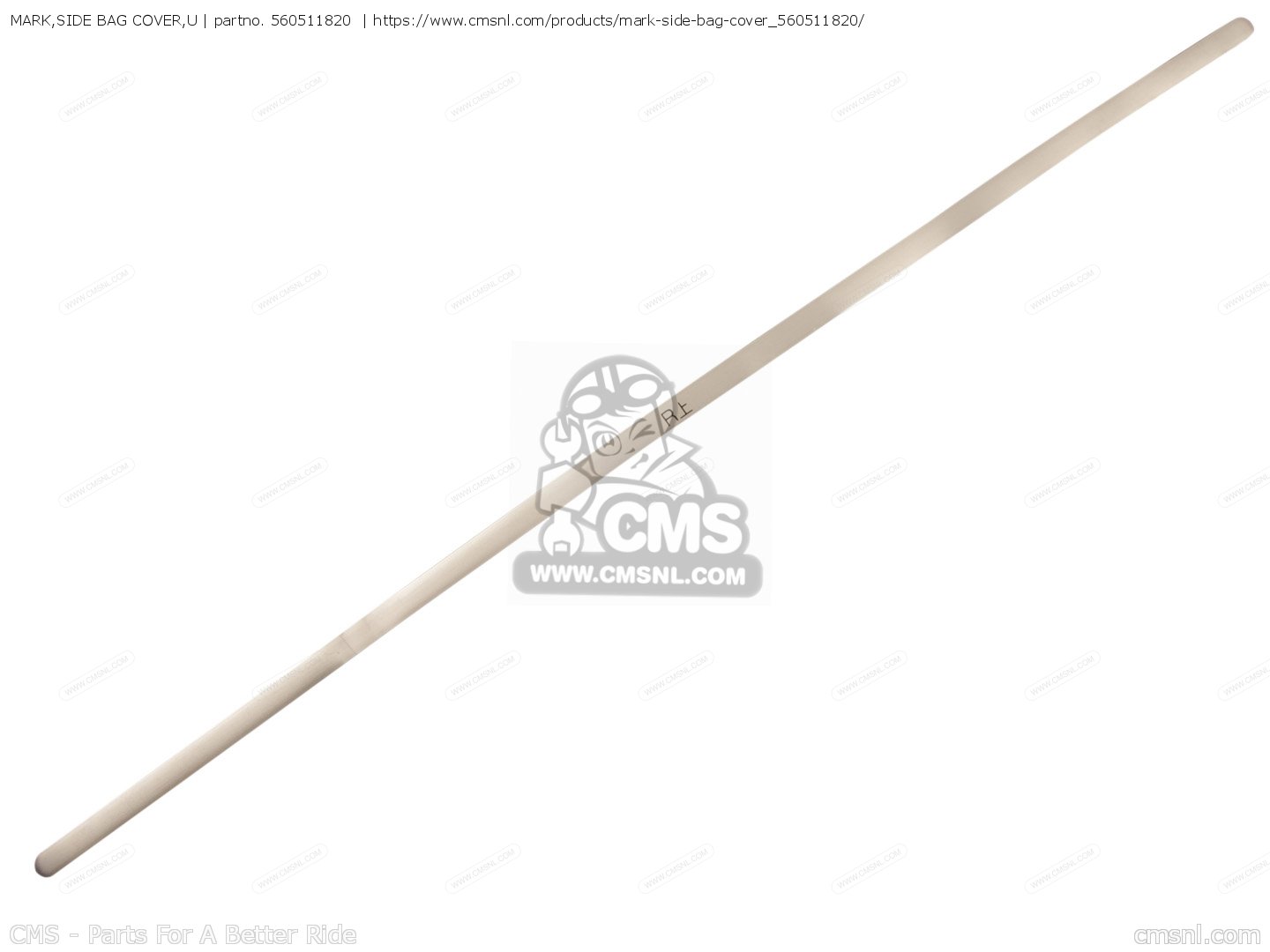 560511820: MARK,SIDE BAG COVER,U Kawasaki - buy the 56051-1820 at CMSNL