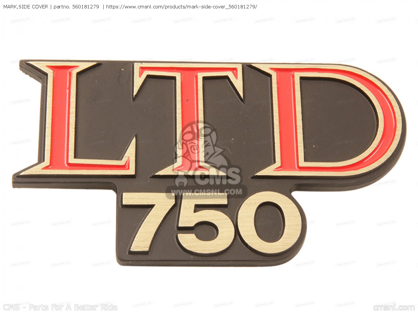 560181279: MARK,SIDE COVER Kawasaki - buy the 56018-1279 at CMSNL