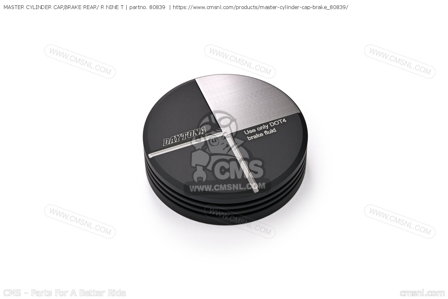 80839: Master Cylinder Cap,brake Rear/ R Nine T Daytona - buy the 80839 ...
