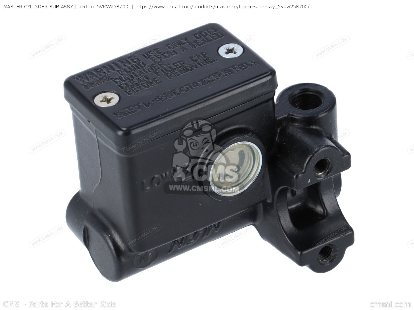 5VKW258700: MASTER CYLINDER SUB ASSY Yamaha - buy the 5VK-W2587-00-00 ...