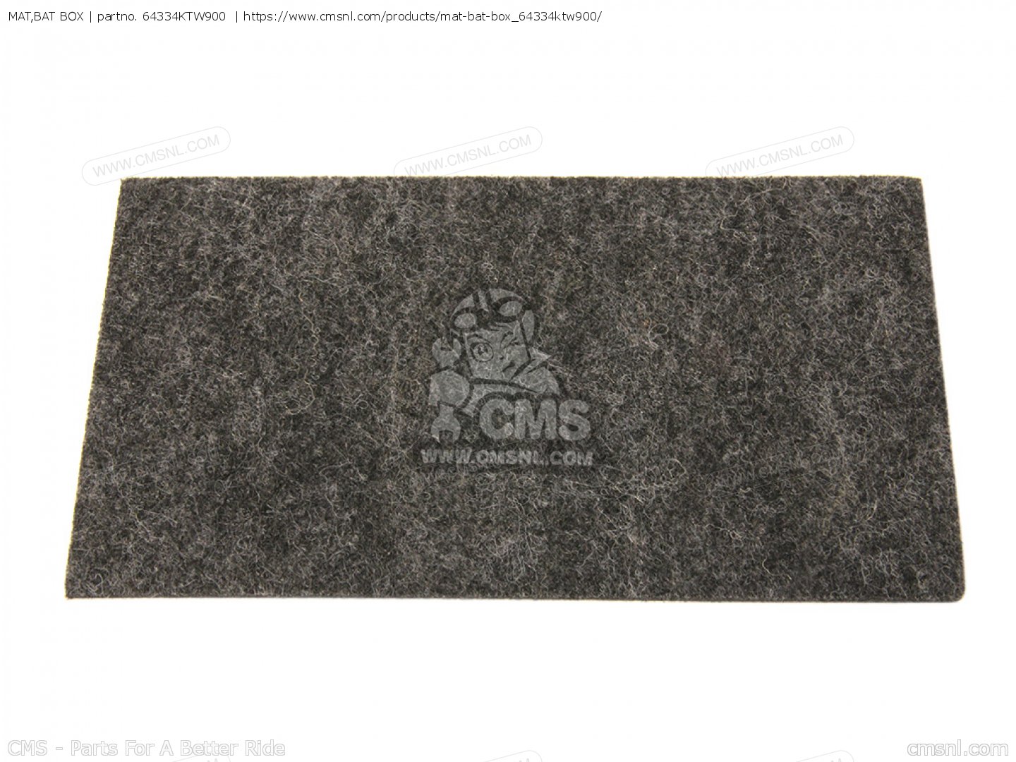 64334KTW900: MAT,BAT BOX Honda - buy the 64334-KTW-900 at CMSNL