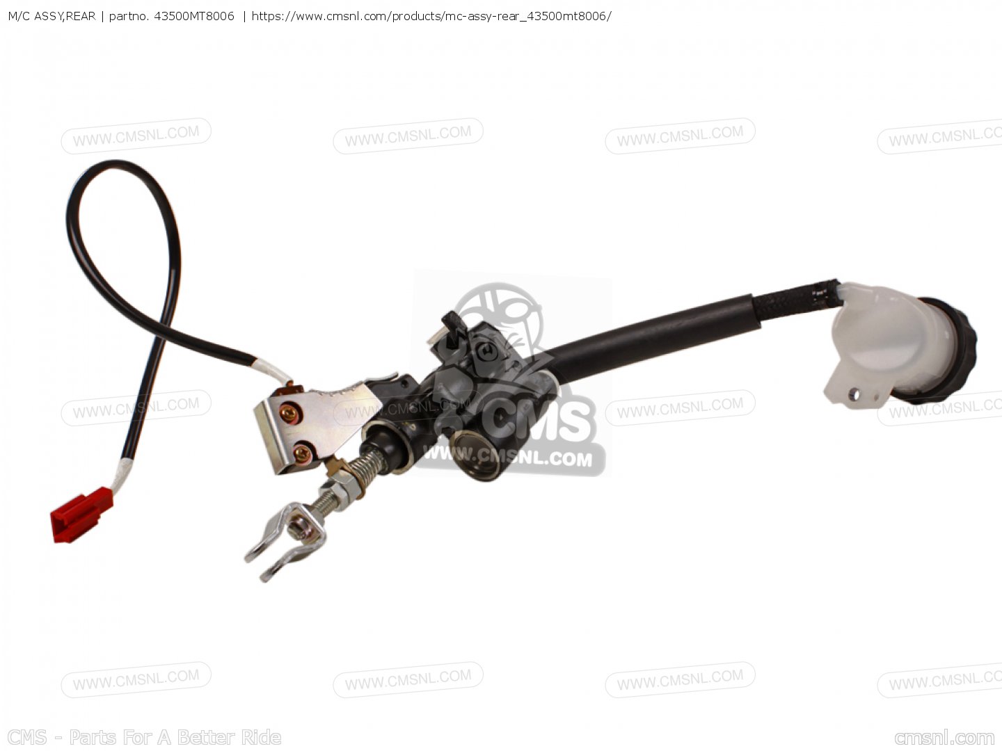 43500MT8006: M/C ASSY,REAR Honda - buy the 43500-MT8-006 at CMSNL