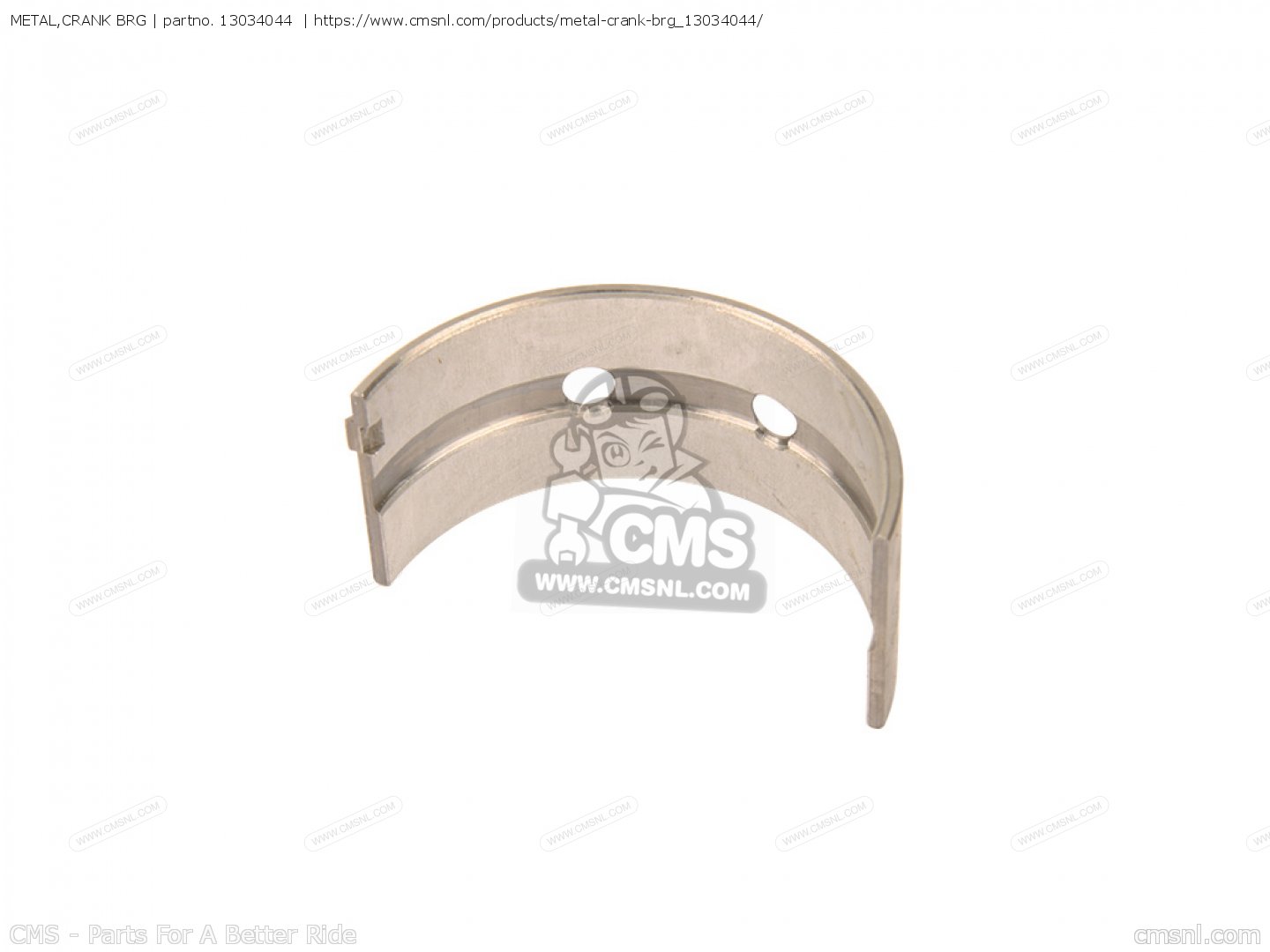 13034044: METAL,CRANKSHAFT,BRG Kawasaki - buy the 13034-044 at CMSNL