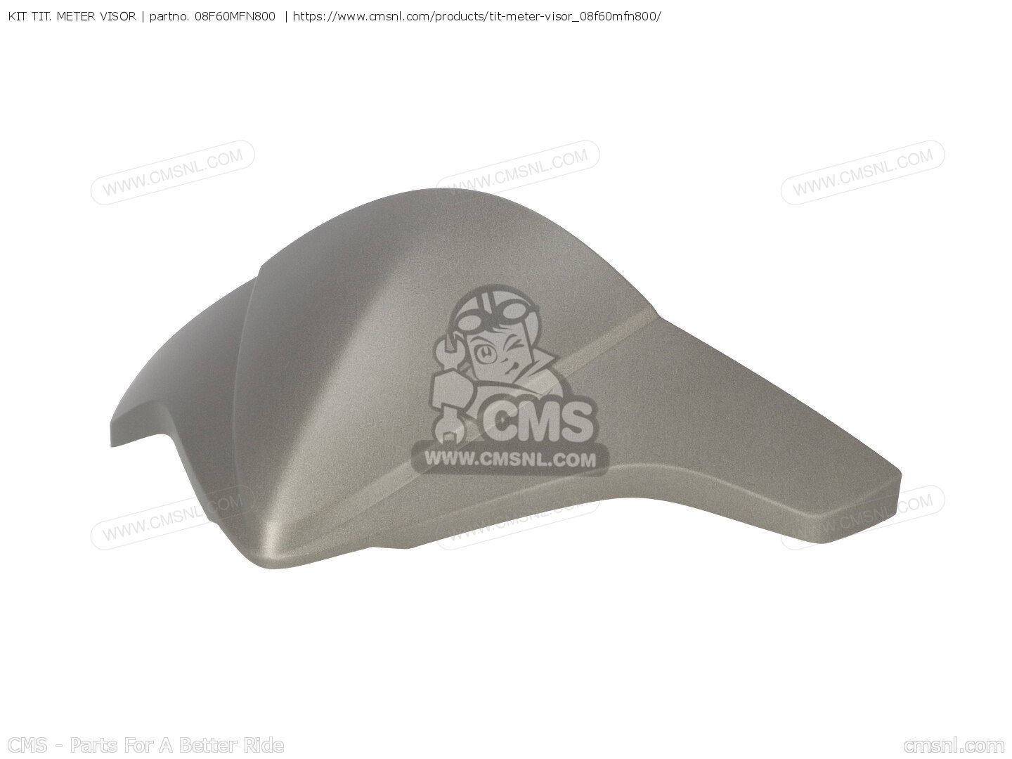 08F60MFN800: METER VISOR KIT TITA Honda - buy the 08F60-MFN-800 at CMSNL