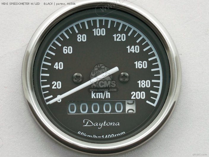 46506: Mini Speedometer W/led Black Daytona - buy the 46506 at CMSNL