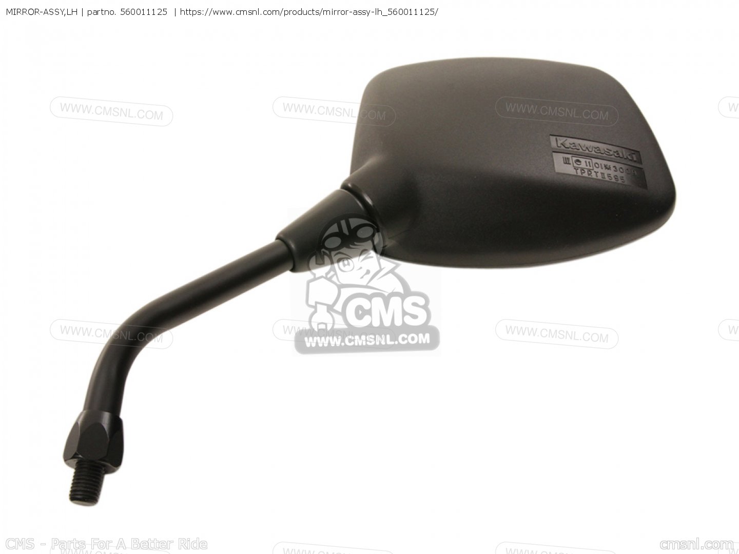 560011125: Mirror-assy,lh Kawasaki - buy the 56001-1125 at CMSNL