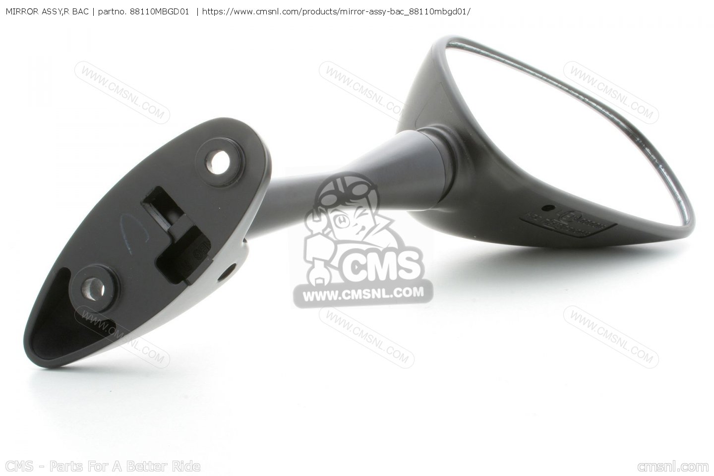 88110MBGD01: Mirror Assy,r Bac Honda - buy the 88110-MBG-D01 at CMSNL