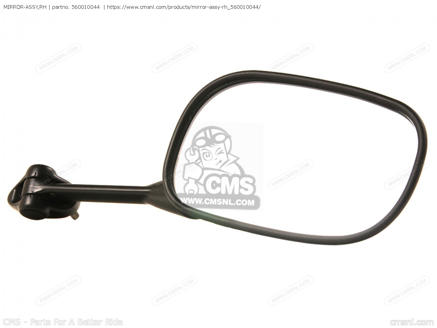 560010044: Mirror-assy,rh Kawasaki - buy the 56001-0044 at CMSNL