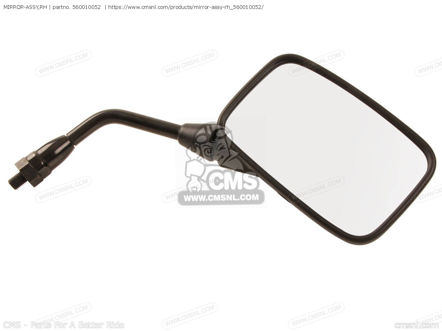 560010052: Mirror-assy,rh Kawasaki - buy the 56001-0052 at CMSNL
