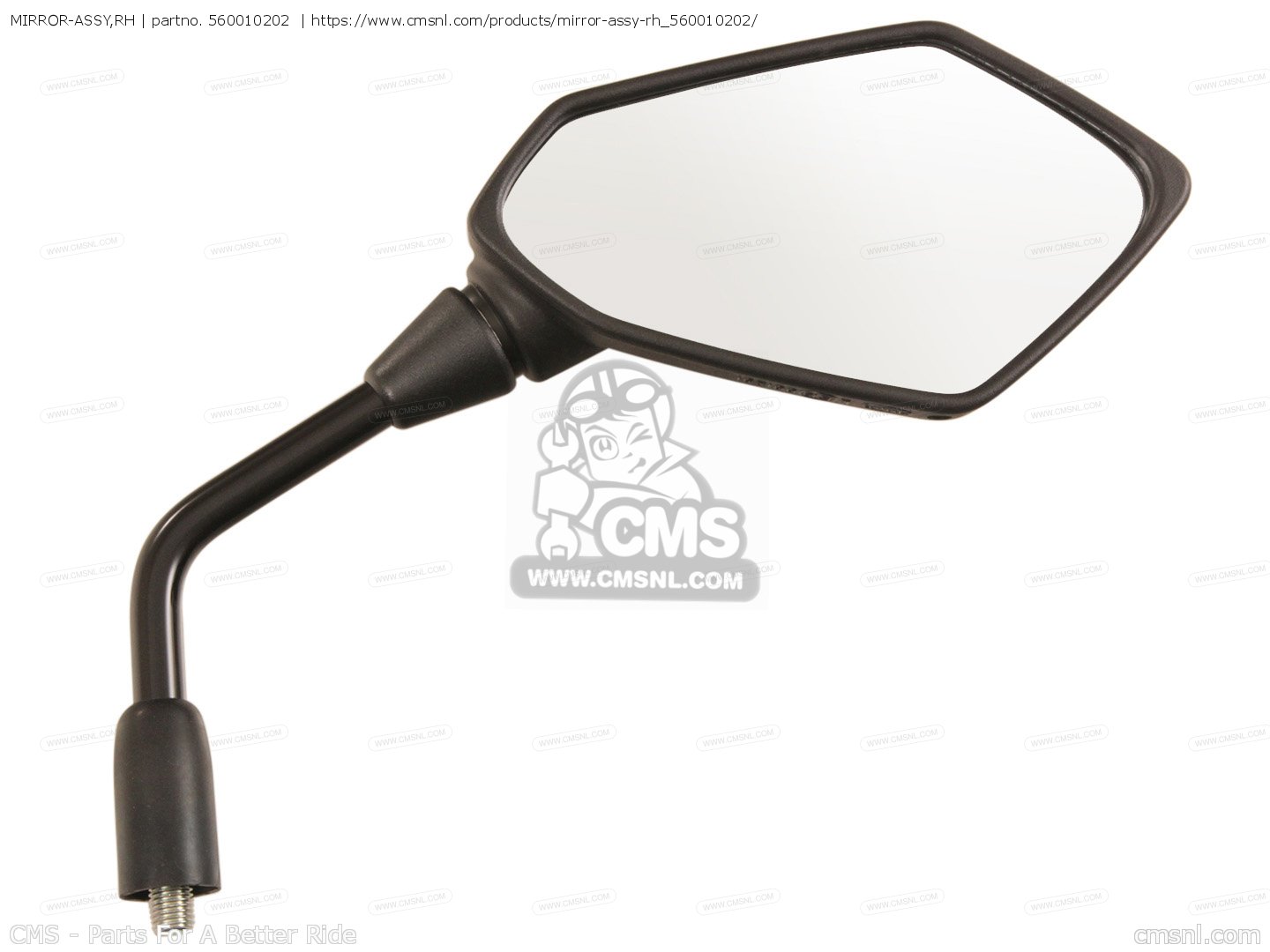 560010202: Mirror-assy,rh Kawasaki - buy the 56001-0202 at CMSNL