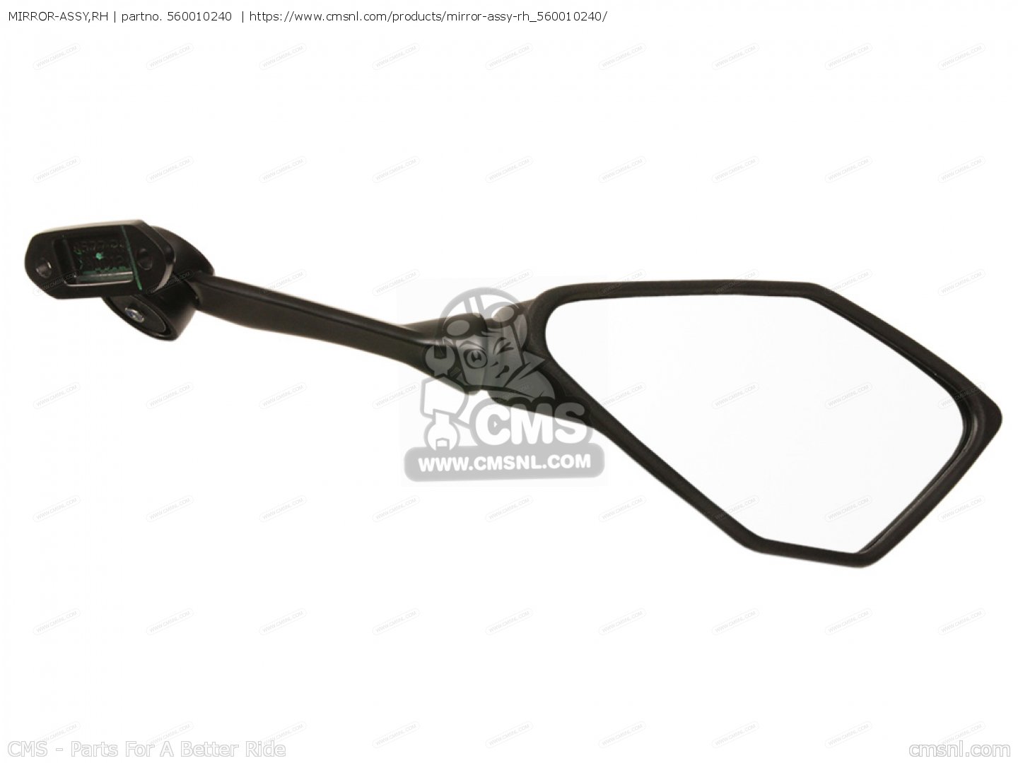 560010240: Mirror-assy,rh Kawasaki - buy the 56001-0240 at CMSNL