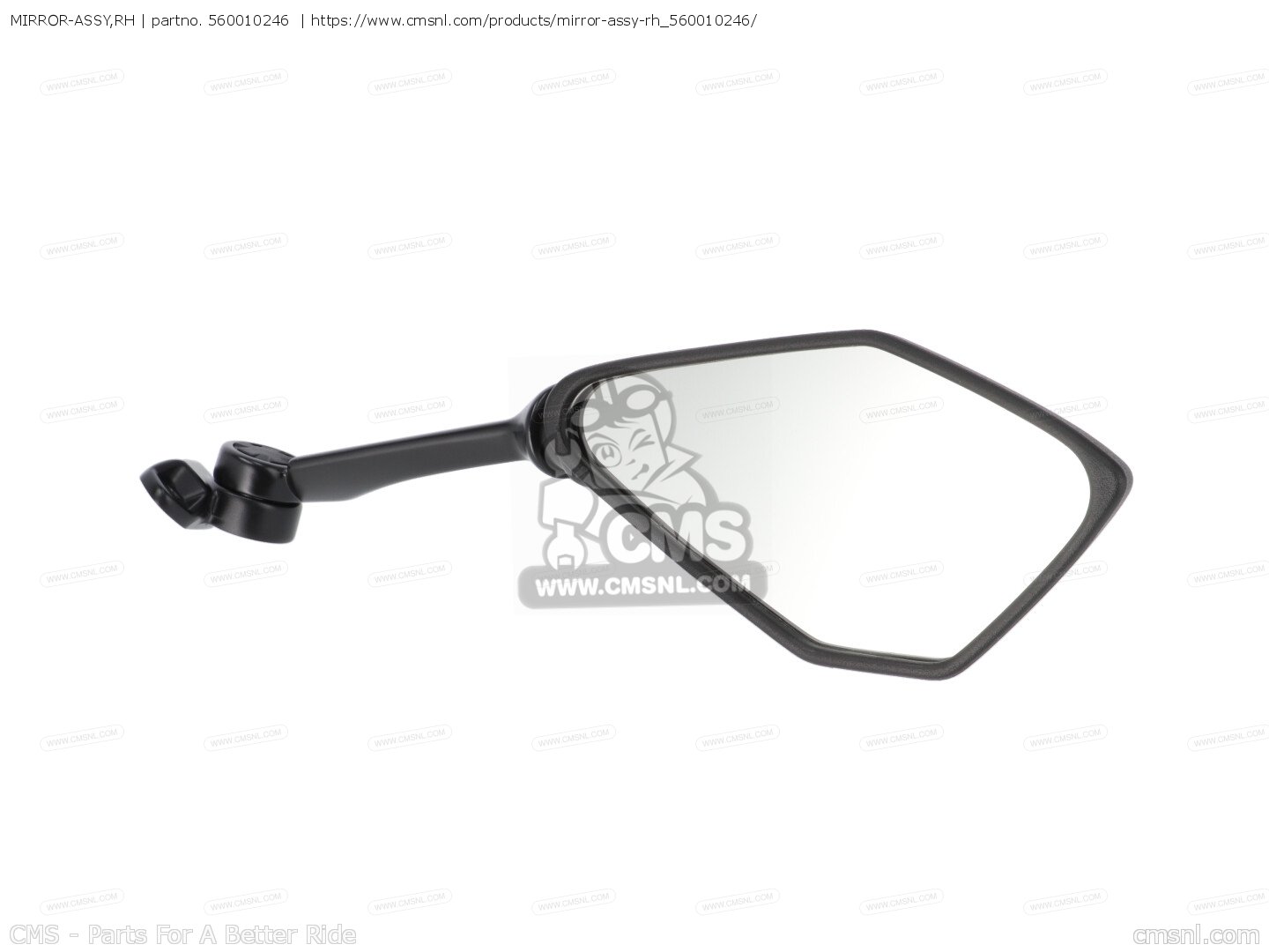 560010246: Mirror-assy,rh Kawasaki - buy the 56001-0246 at CMSNL