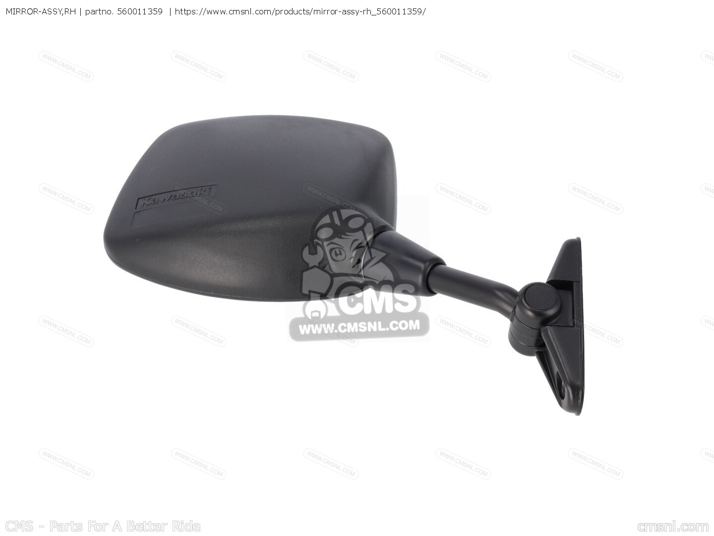 560011359: Mirror-assy,rh Kawasaki - buy the 56001-1359 at CMSNL