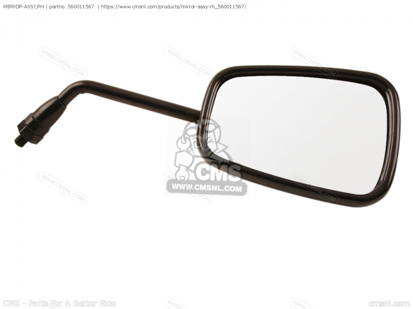 560011567: Mirror-assy,rh Kawasaki - buy the 56001-1567 at CMSNL