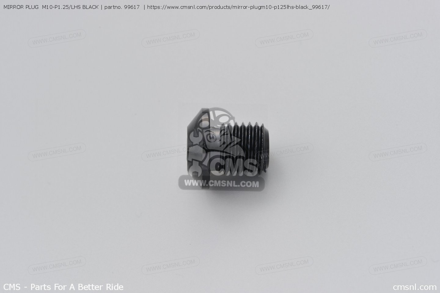 99617: Mirror Plug M10-p1.25/lhs Black Daytona - buy the 99617 at CMSNL
