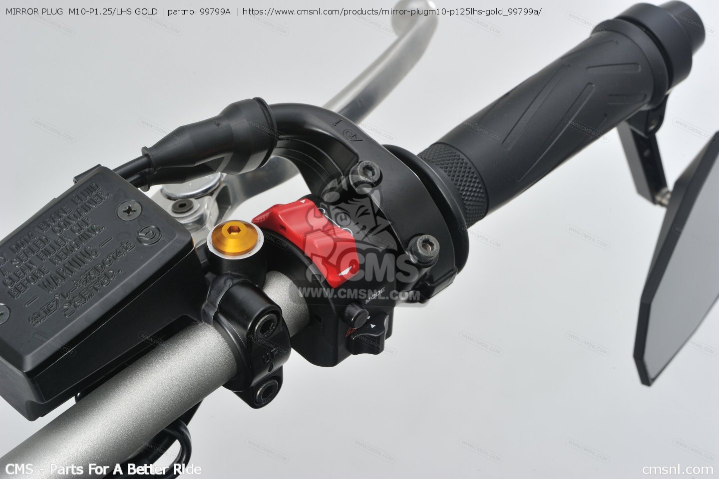 99799A: Mirror Plug M10-p1.25/lhs Gold Daytona - buy the 99799 at CMSNL