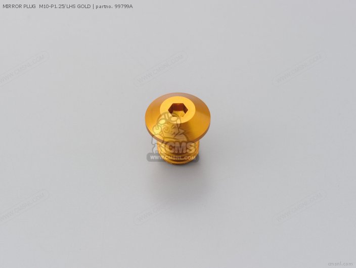 99799A: Mirror Plug M10-p1.25/lhs Gold Daytona - buy the 99799 at CMSNL