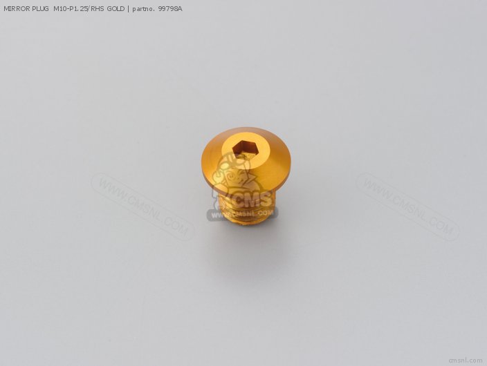 99798A: Mirror Plug M10-p1.25/rhs Gold Daytona - buy the 99798 at CMSNL