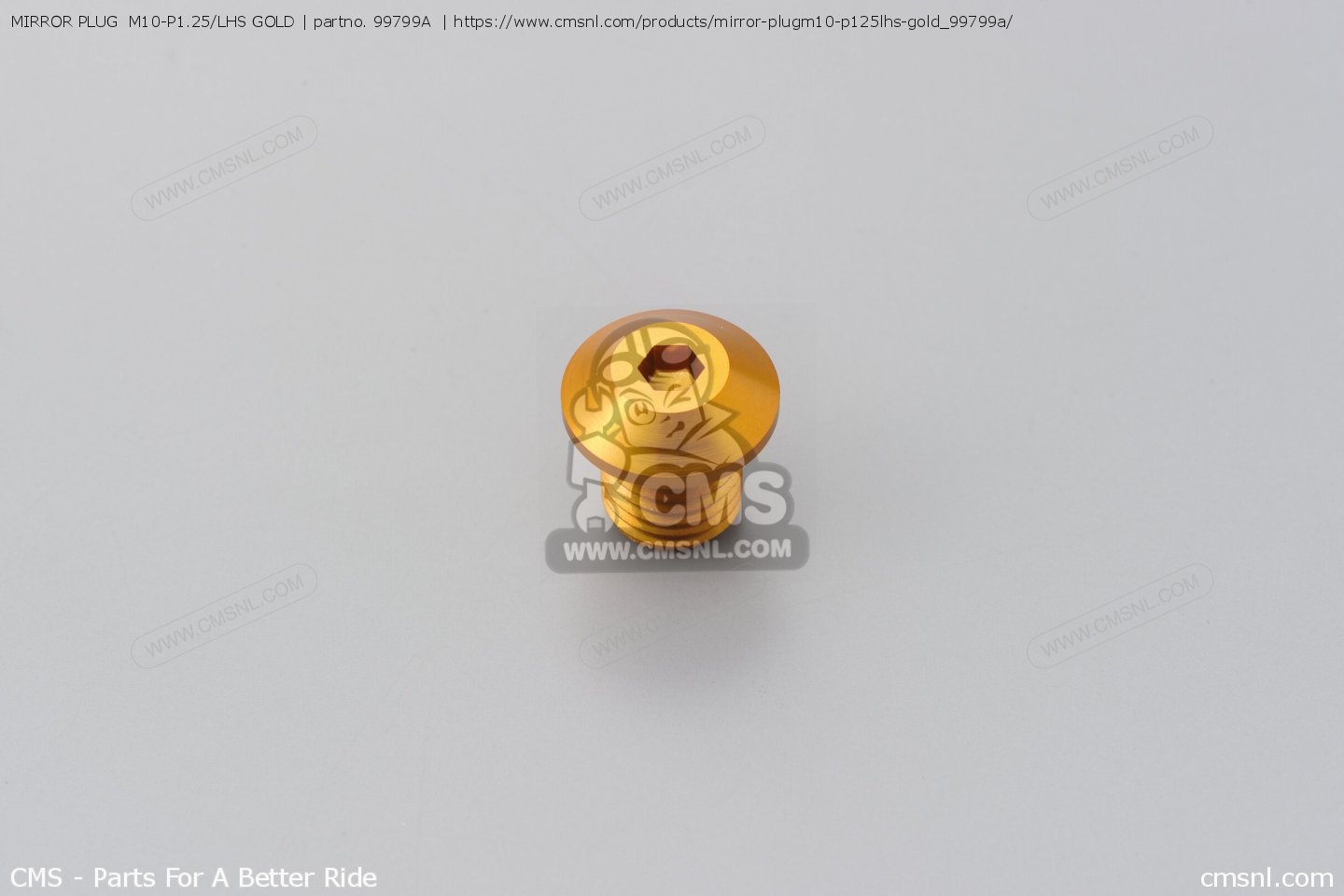 99799A: MIRROR PLUG M10-P1.25/LHS GOLD Daytona - buy the 99799 at CMSNL