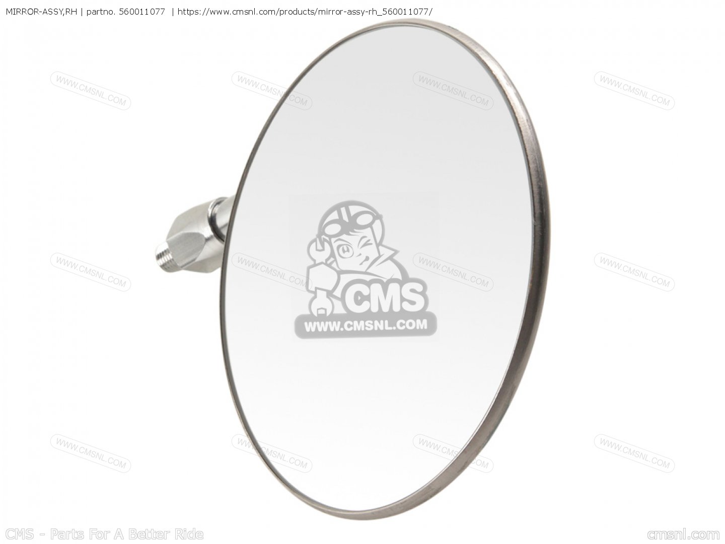 560011077: MIRROR-ASSY,RH Kawasaki - buy the 56001-1077 at CMSNL
