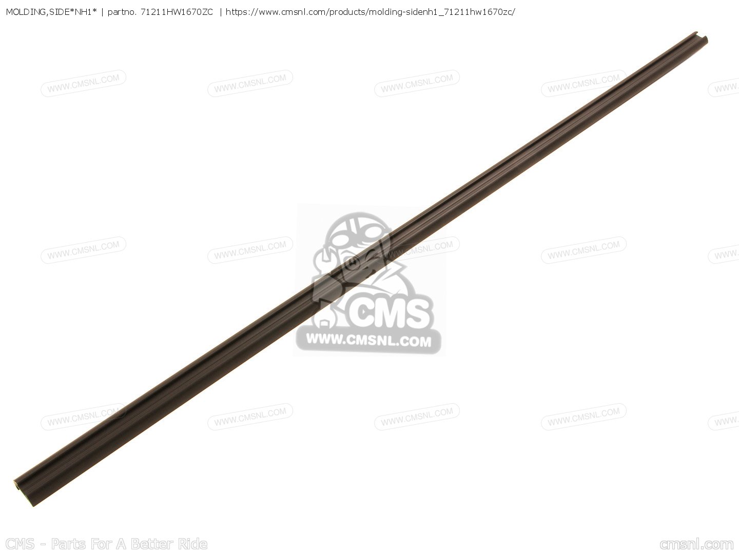 71211HW1670ZC: Molding,side*nh1* Honda - buy the 71211-HW1-670ZC at CMSNL