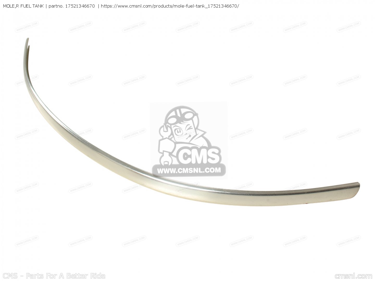17521346670: MOLE,R FUEL TANK Honda - buy the 17521-346-670 at CMSNL