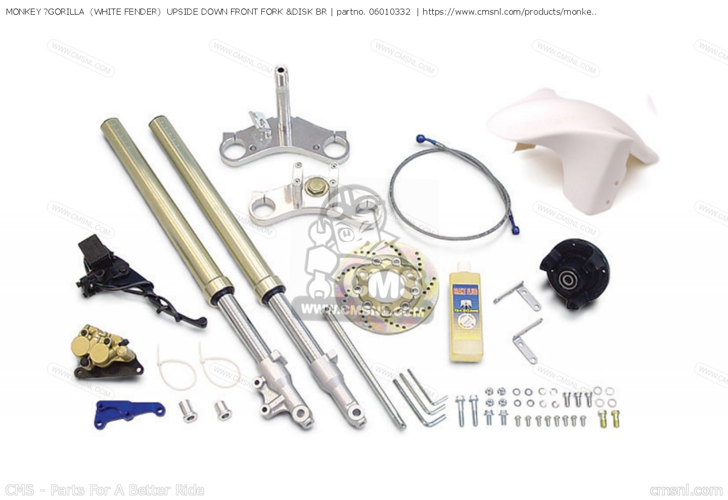 06010332: Monkey ?gorilla (white Fender) Upside Down Front Fork &disk ...