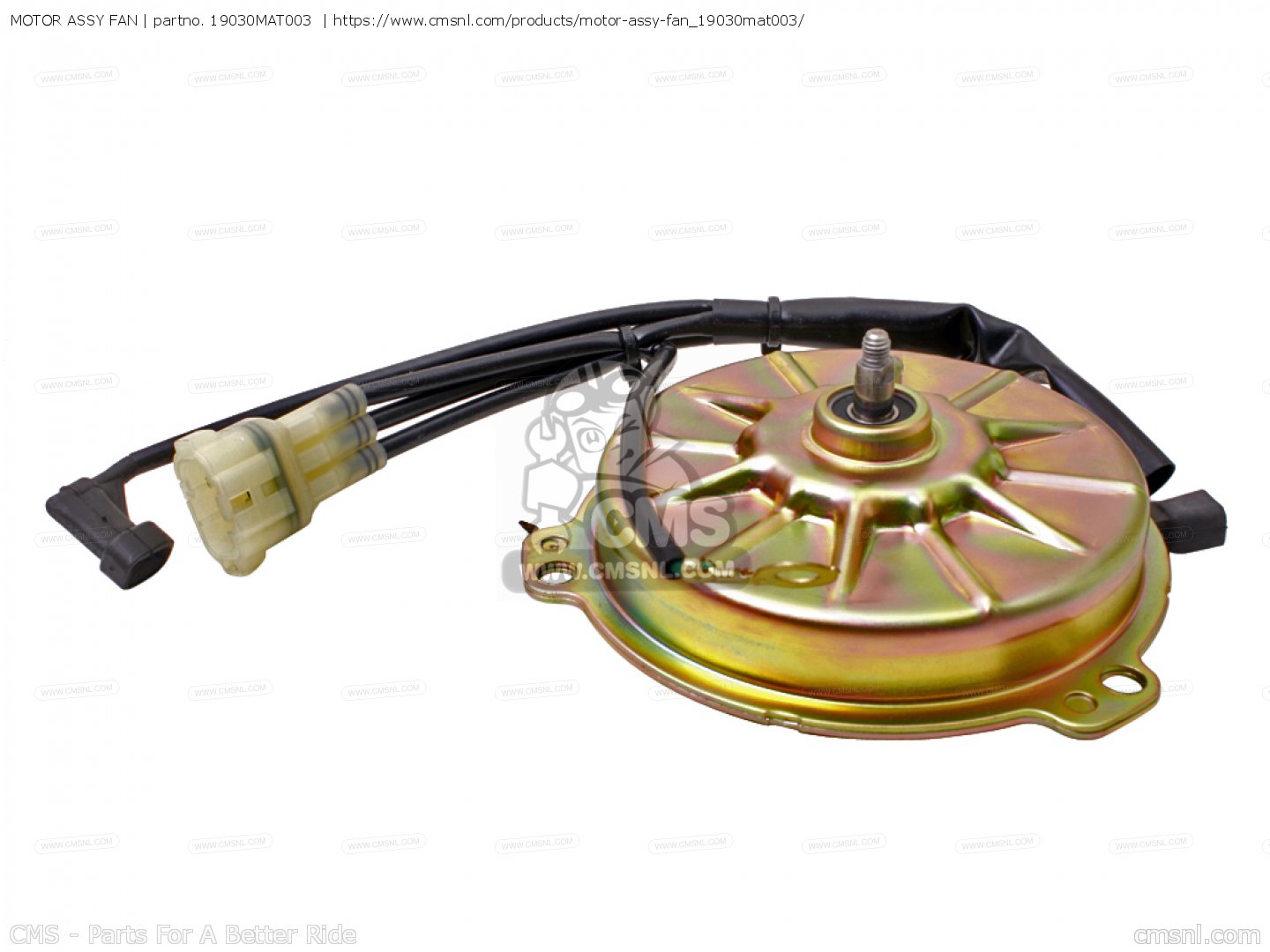 19030MAT003: MOTOR ASSY FAN Honda - buy the 19030-MAT-003 at CMSNL