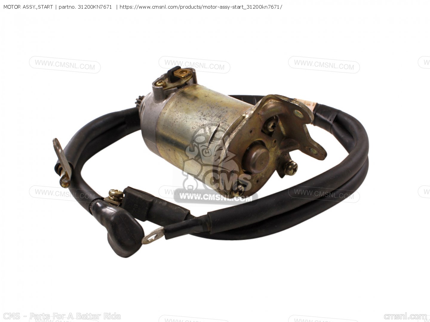 31200KN7671: Motor Assy.,start Honda - buy the 31200-KN7-671 at CMSNL