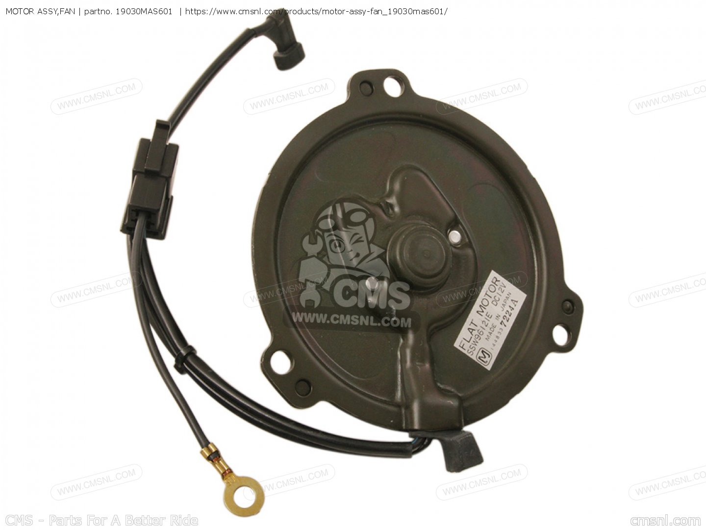 19030MAS601: Motor Assy,fan Honda - buy the 19030-MAS-601 at CMSNL