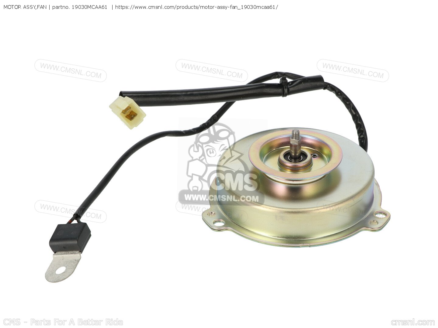 19030MCAA61: Motor Assy,fan Honda - buy the 19030-MCA-A61 at CMSNL