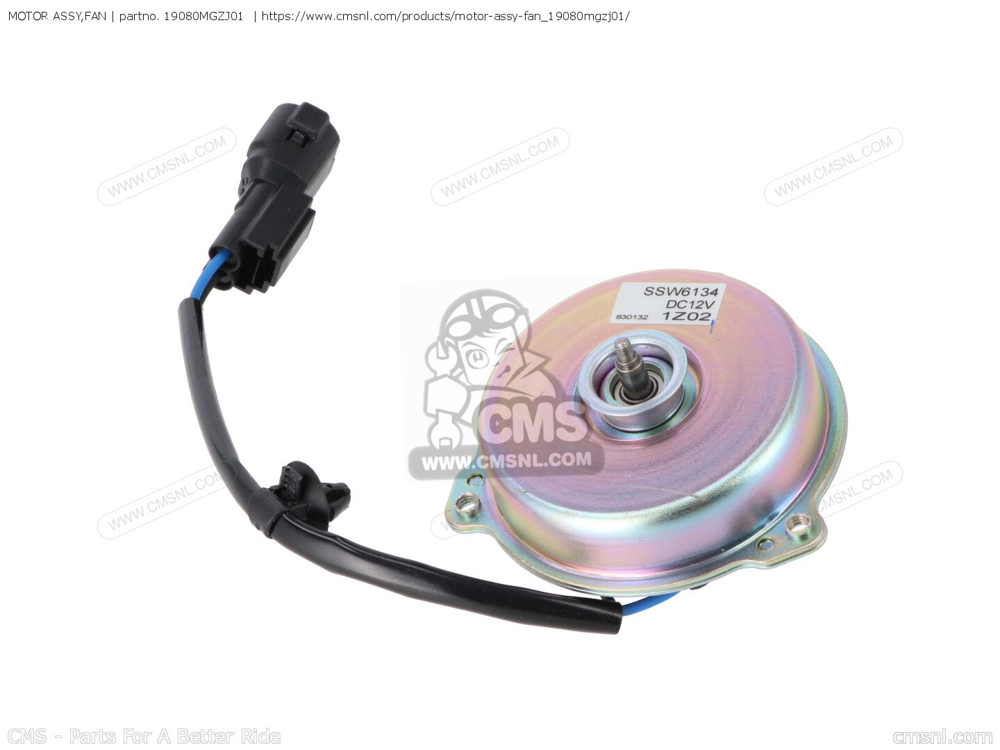 19080MGZJ01: MOTOR ASSY,FAN Honda - buy the 19080-MGZ-J01 at CMSNL