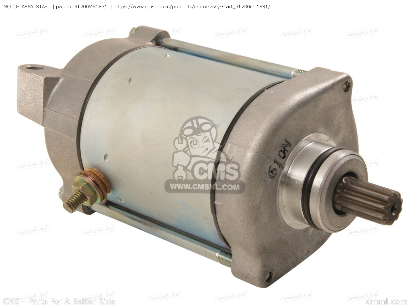 31200MR1831: MOTOR ASSY.,START Honda - buy the 31200-MR1-831 at CMSNL