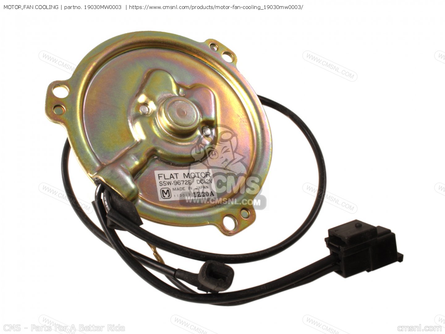 19030MW0003: MOTOR,FAN COOLING Honda - buy the 19030-MW0-003 at CMSNL