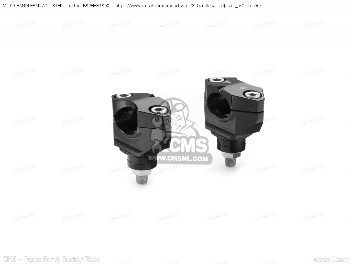 BS2FHBRS00: Mt-09 Handlebar Adjuster Yamaha - buy the BS2-FHBRS-00-00 ...