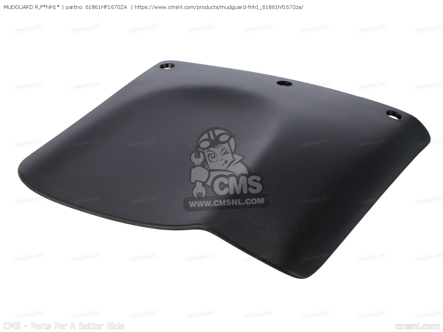 61861HF1670ZA: Mudguard R,f*nh1* Honda - buy the 61861-HF1-670ZA at CMSNL