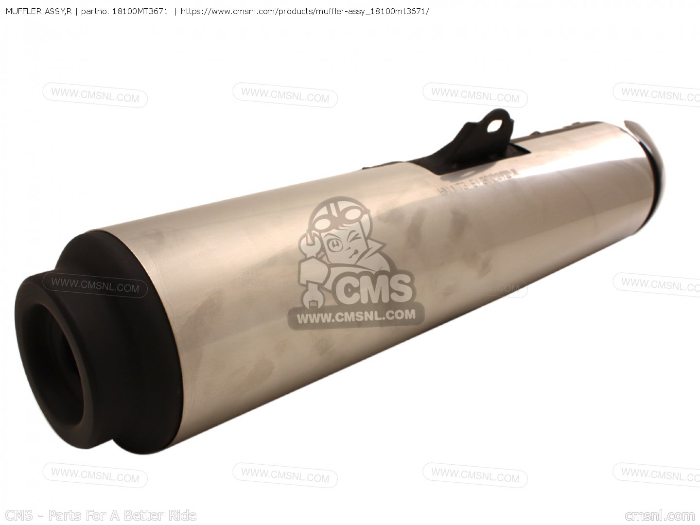 18100MT3671: MUFFLER ASSY,R Honda - buy the 18100-MT3-671 at CMSNL