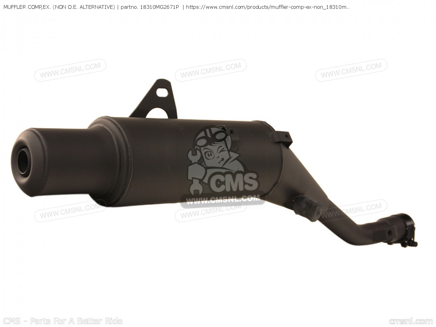 18310MG2671P: MUFFLER COMP,EX. Honda - buy the 18310-MG2-671P at CMSNL
