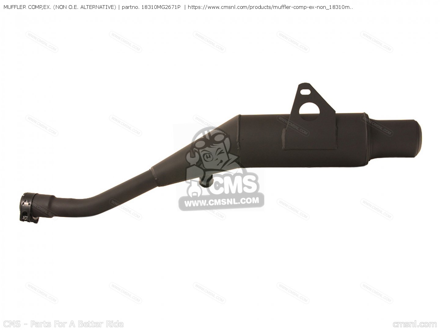 MUFFLER COMP,EX. for Honda - order at CMSNL