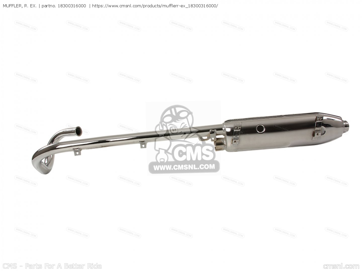 18300316000: Muffler, R. Ex. Honda - buy the 18300-316-000 at CMSNL