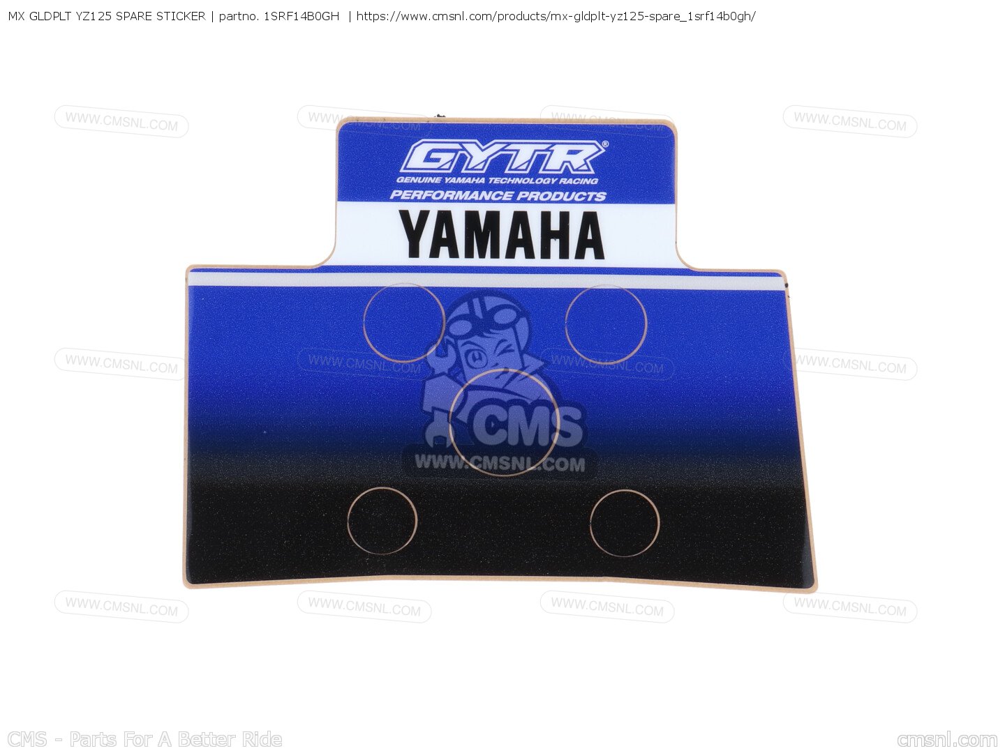 1SRF14B0GH: MX GLDPLT YZ125 SPARE STICKER Yamaha - buy the 1SR-F14B0-GH ...