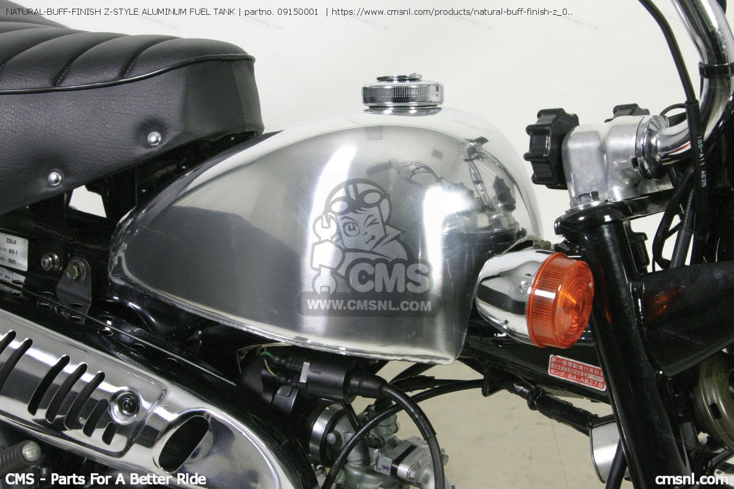 NATURAL-BUFF-FINISH Z-STYLE ALUMINUM FUEL TANK for Takegawa - order at ...