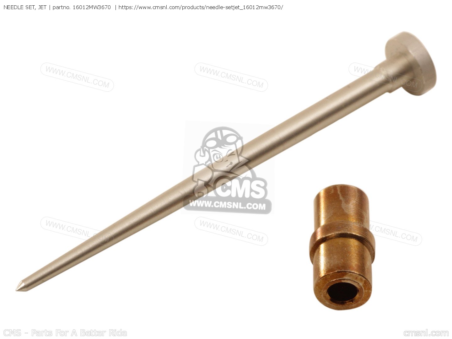 16012MW3670: NEEDLE SET JET Honda - buy the 16012-MW3-670 at CMSNL